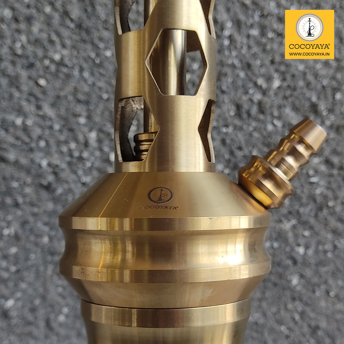 COCOYAYA Jade Series Valeria Sigma Hookah Golden ( Design 4 Grey Base ...
