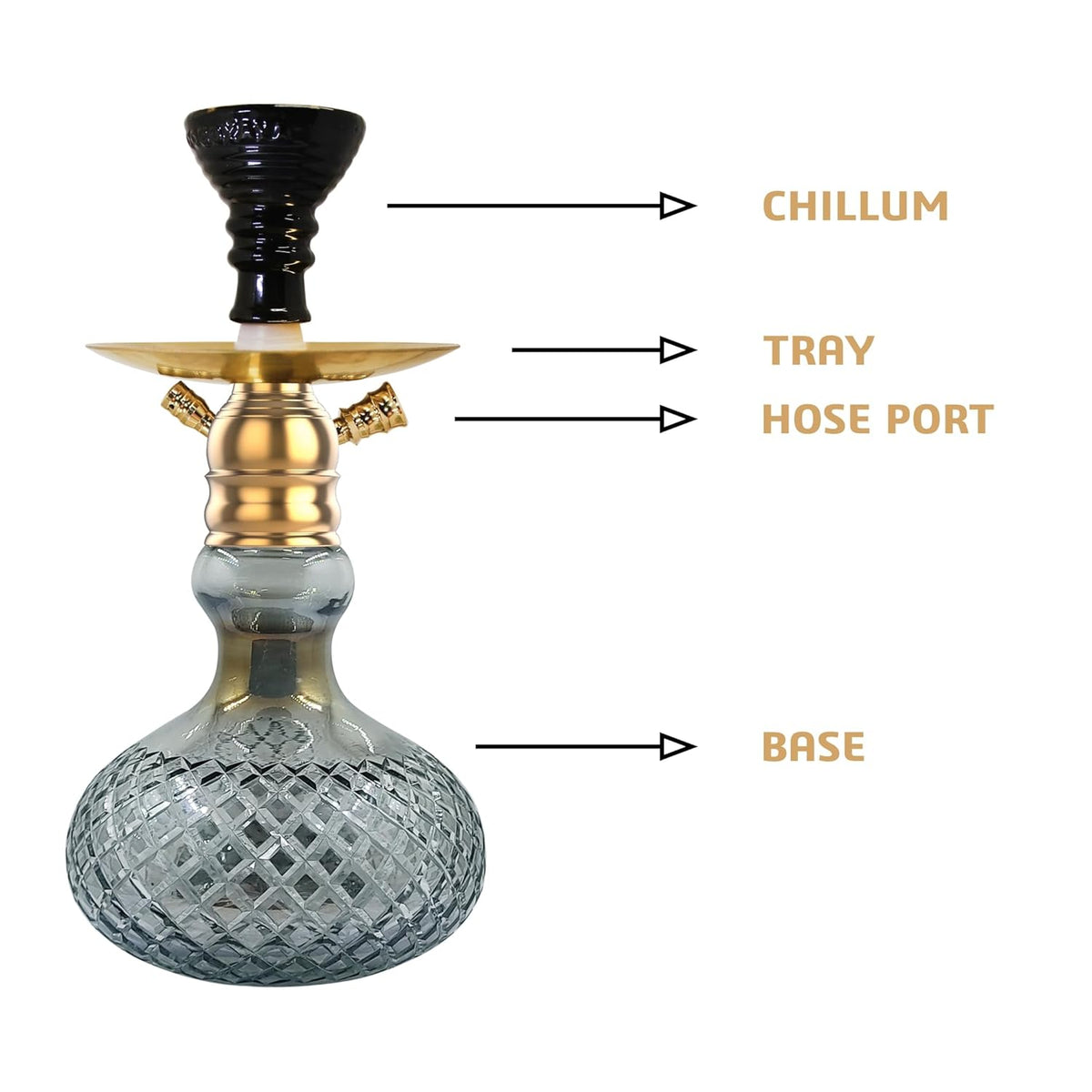COCOYAYA X Series Hookah X17 Golden – Cocoyaya - Popli Hookah Shop
