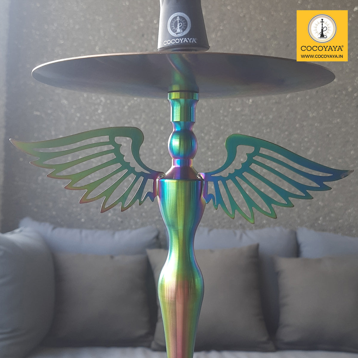 COCOYAYA Oscar Grand Hookah Rainbow (Dark Purple Base) With Bag ...