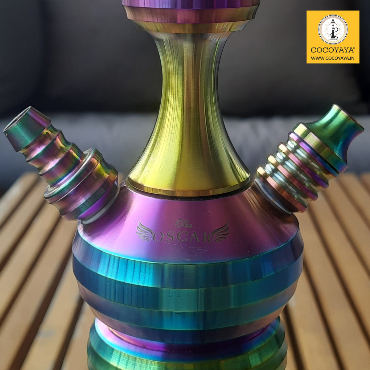 COCOYAYA Oscar Grand Hookah Rainbow (Dark Green Base) With Bag ...