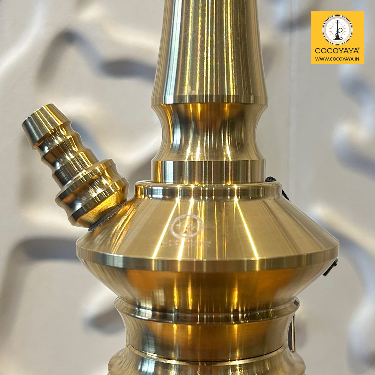 COCOYAYA Jungle Series Big Hand Hookah Golden ( Dark Grey Base ) With ...