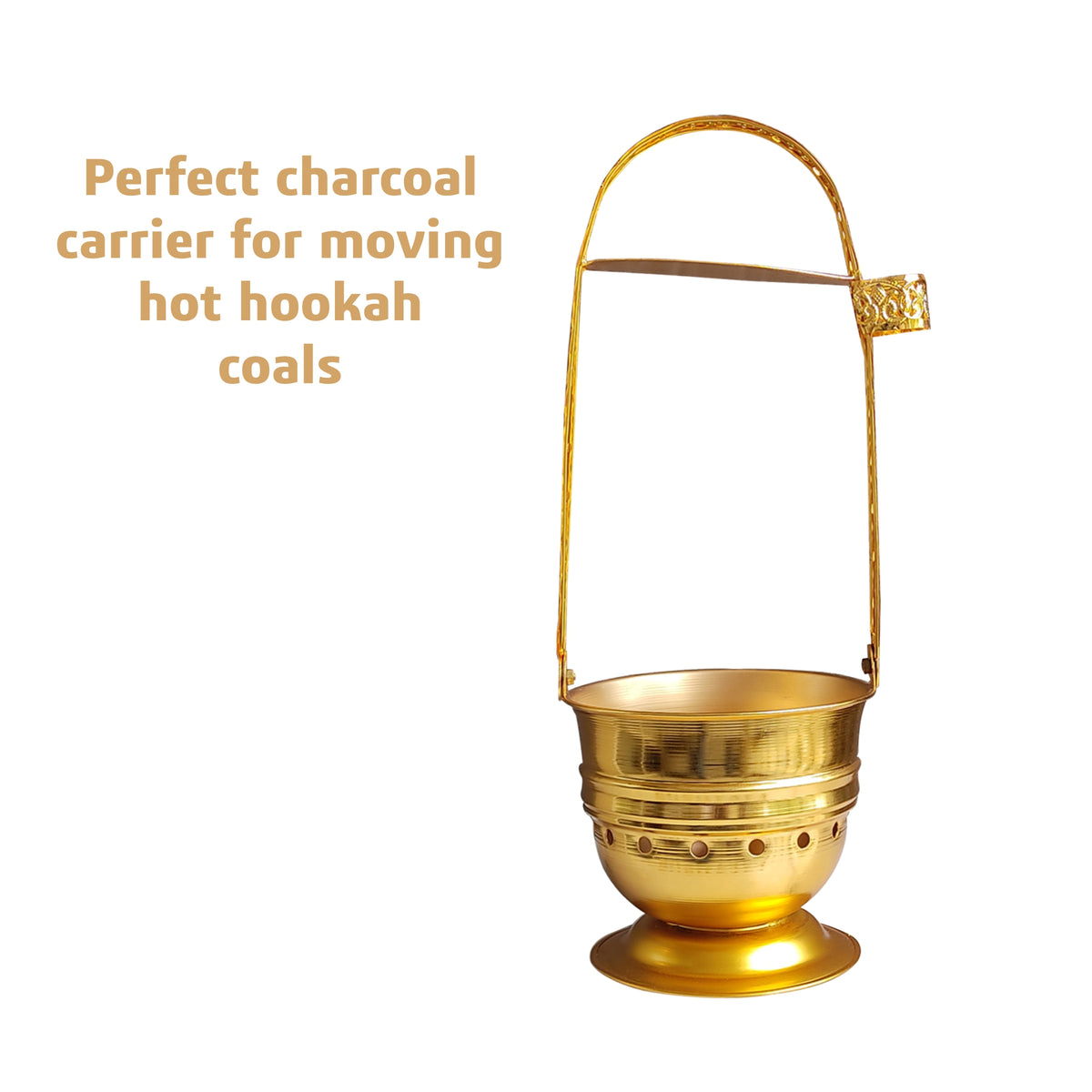 COCOYAYA Charcoal Basket For Hookah Shisha Coal Holder Golden ...