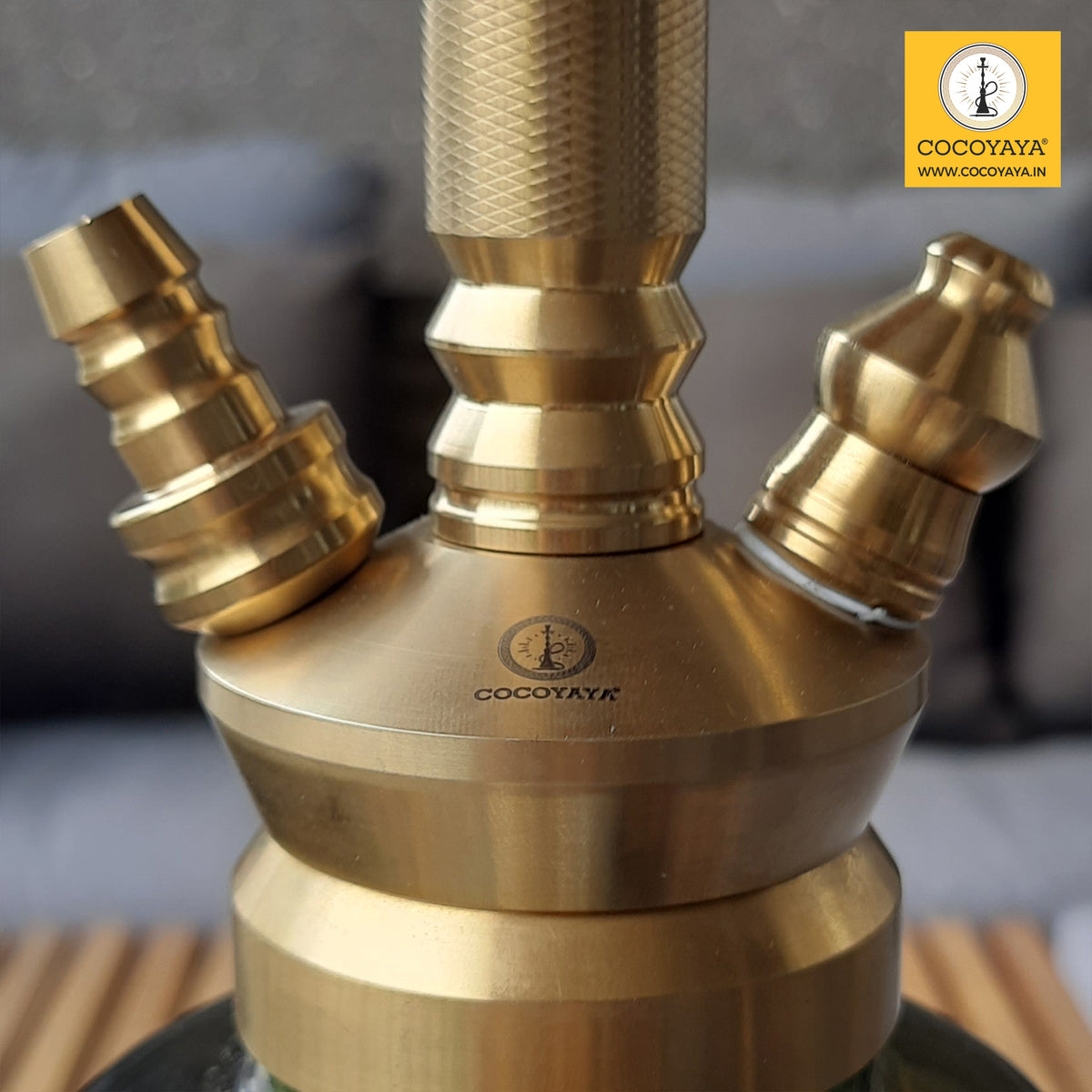 COCOYAYA Fly Series Sparrow Hookah Golden ( Dark Green Base ...