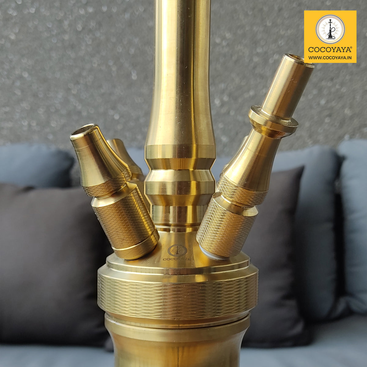 COCOYAYA King Series Greate Hookah Golden ( Grey Base ) – Cocoyaya ...