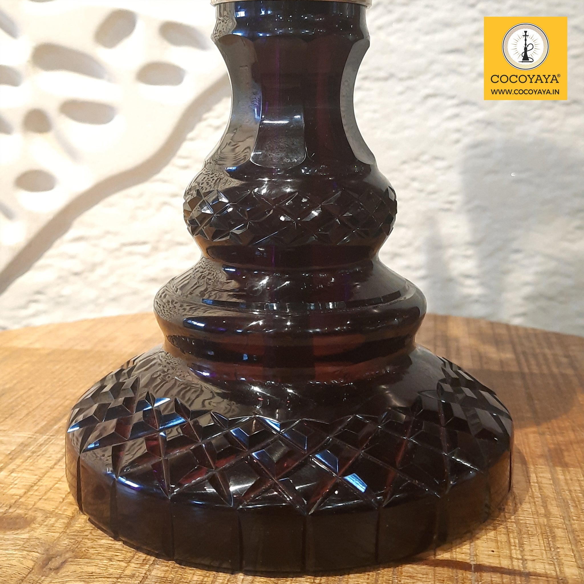 COCOYAYA Jade Series Valeria Hookah Champagne (Design 1 Dark Purple Ba ...