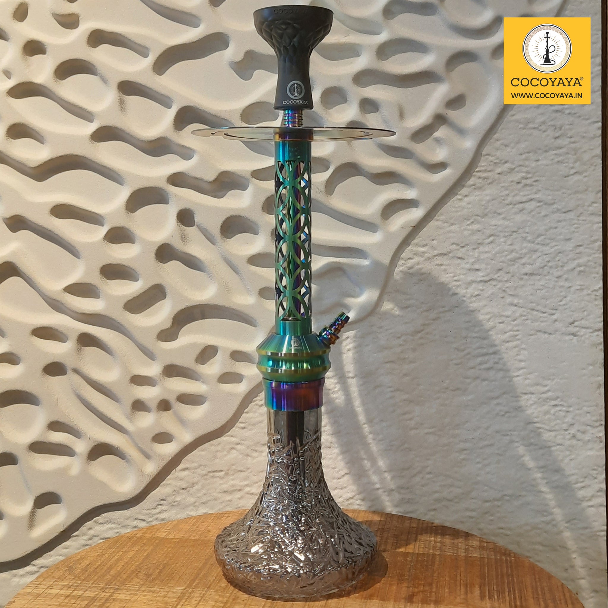 COCOYAYA Jade Series Valeria Hookah Rainbow ( Design 12 Grey Base ) Wi ...