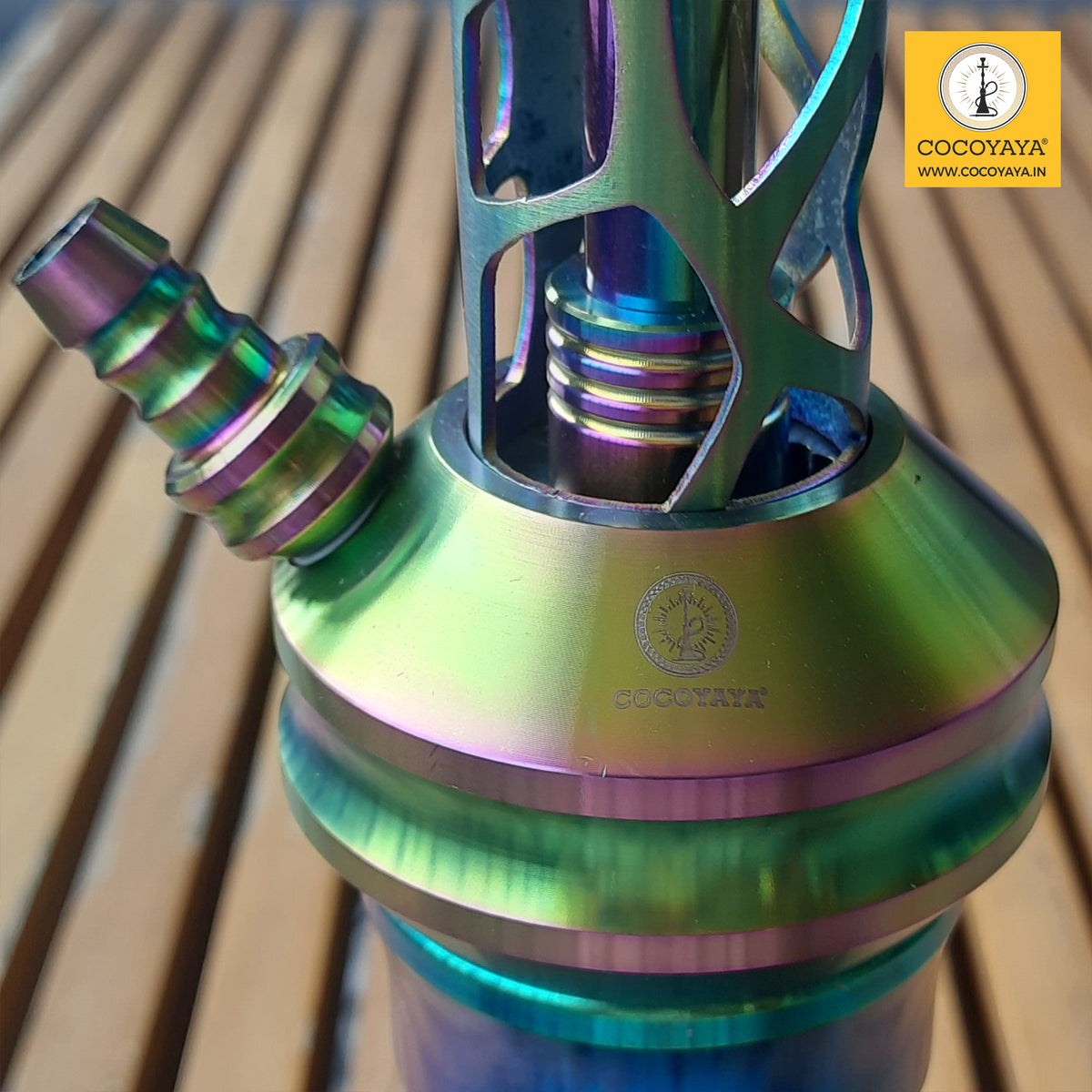 COCOYAYA Jade Series Valeriya Hookah Rainbow (Design 7 Dark Grey Base ...