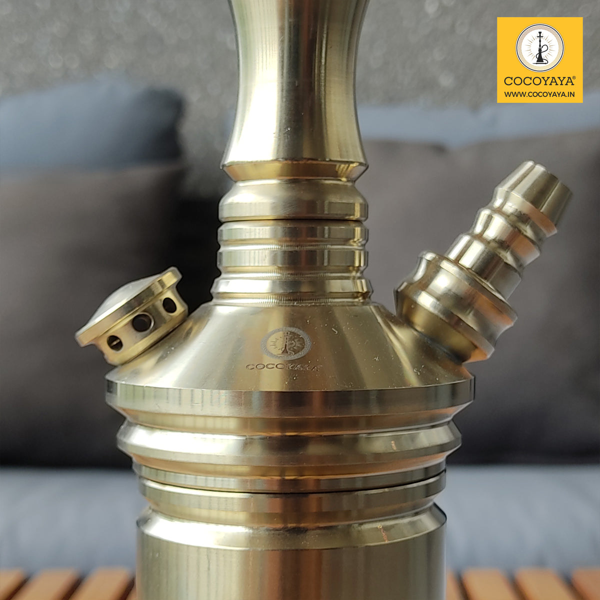 COCOYAYA Prince Series Milan Hookah Champagne (Dark Grey Base )( With ...
