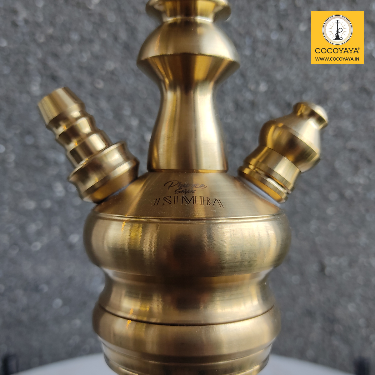 COCOYAYA Prince Series Simba Hookah Golden ( Brown Base ) With Bag ...