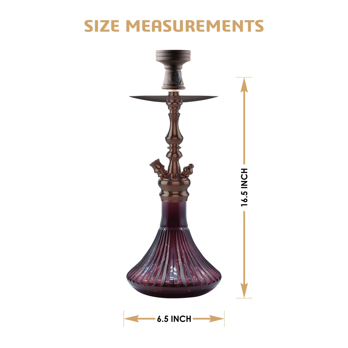 COCOYAYA Prince Series Simba Hookah Purple Rose Golden(with bag ...
